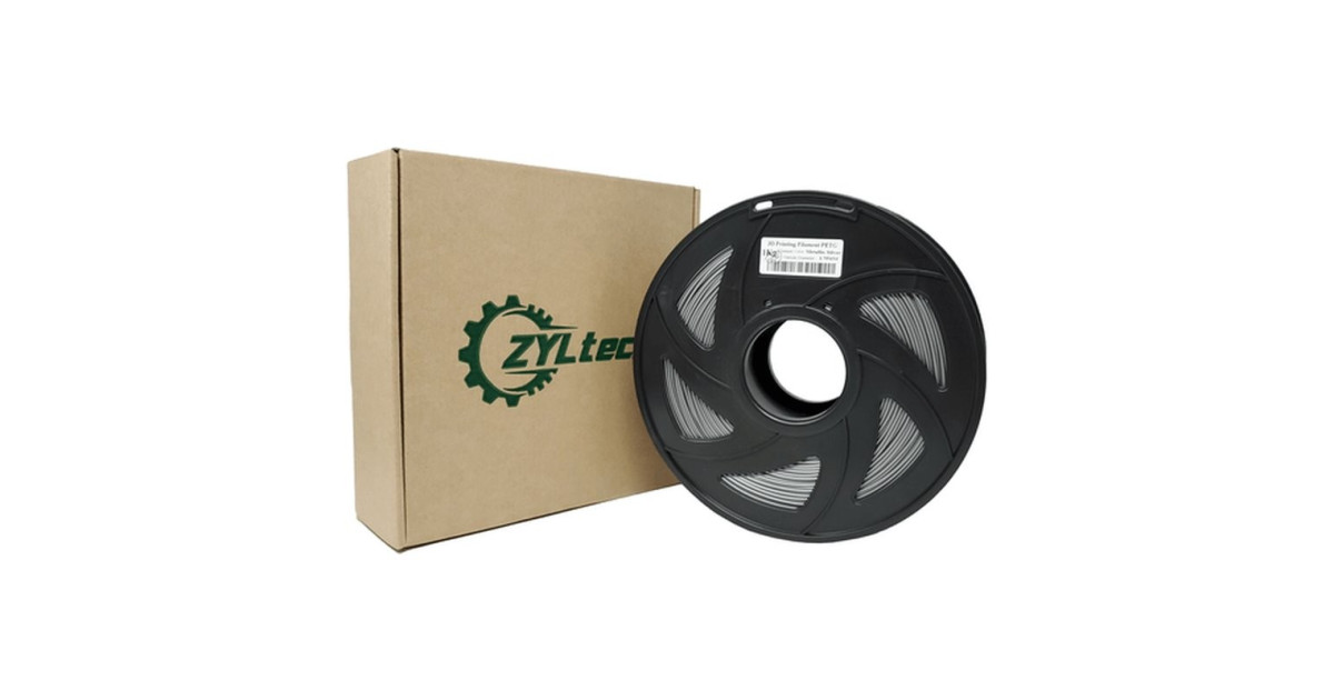 Zyltech Metallic Silver PETG 3D Printer Filament 1.75mm - 1 kg: Buy or ...